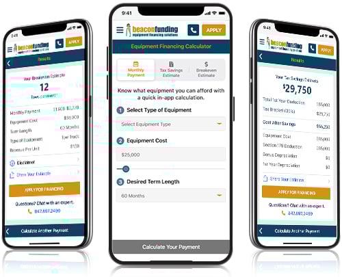 Beacon Funding Equipment Leasing Calculator App